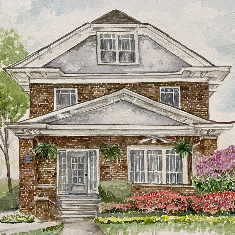 Custom House Portrait - Etsy