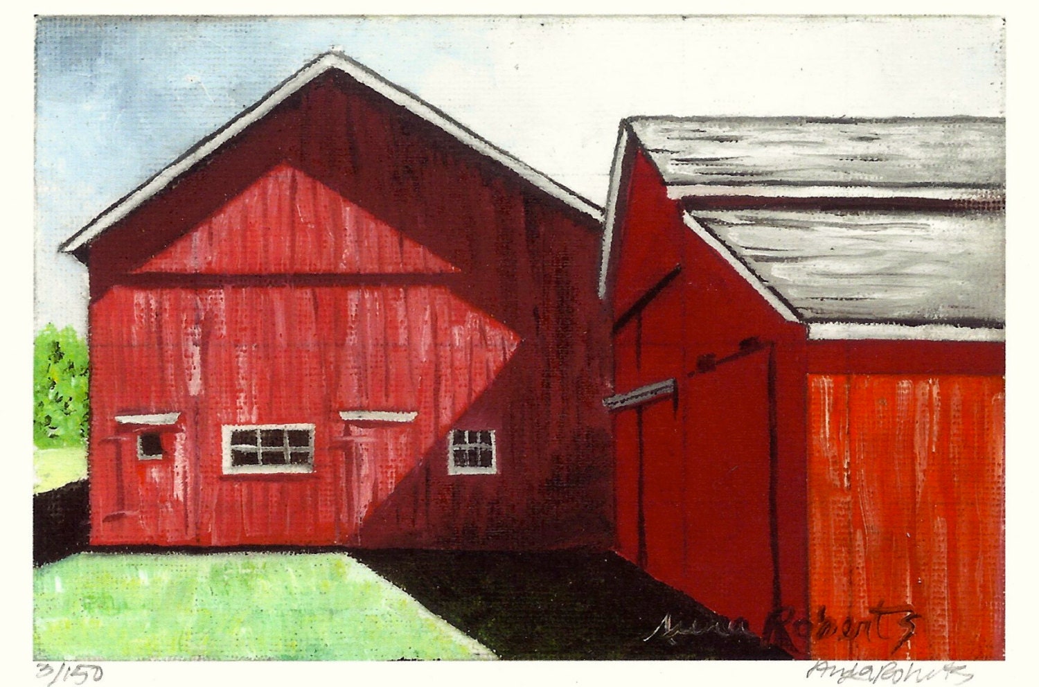 Ruby Red Rustic Barn Print, Giclee, Fine Art Print, Red Barn, Barn ...
