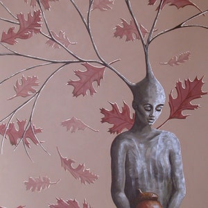 Oak Tree Acorn, Surreal Fine Art, Tree of Life, Wall Decor, Acorn Art ...