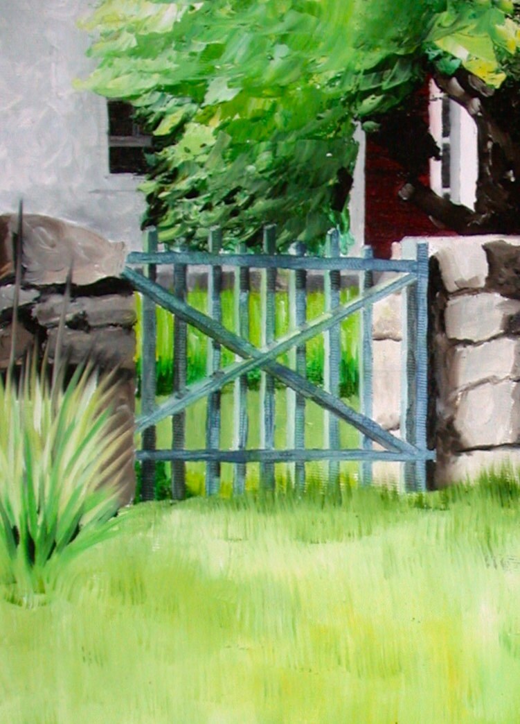 Garden Wood Gate, Giclee Art Print, New England Art, Garden Print, Wood ...