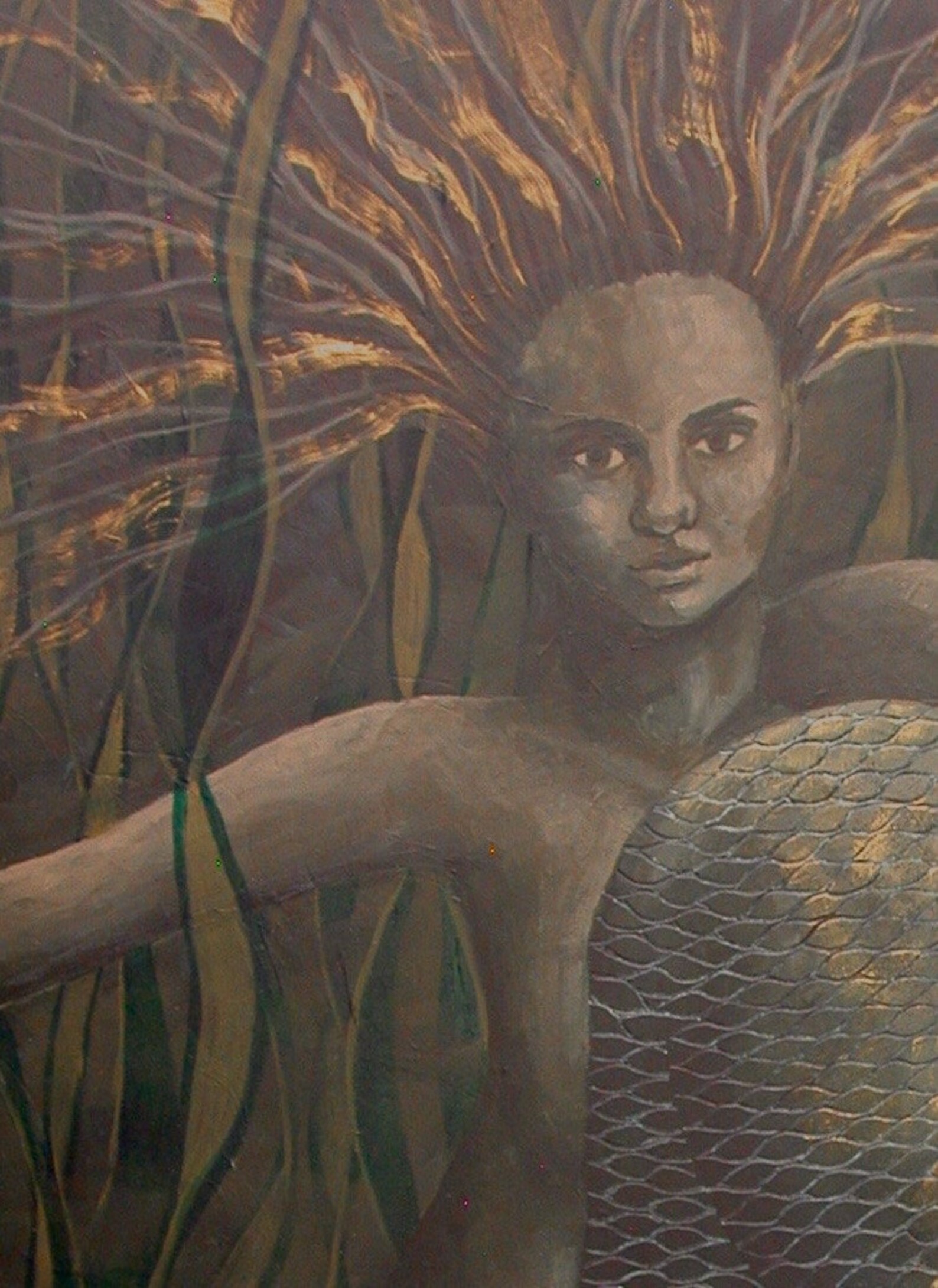 Original Fantasy Mermaid Fine Art Painting, Home Decor, Wall Art ...