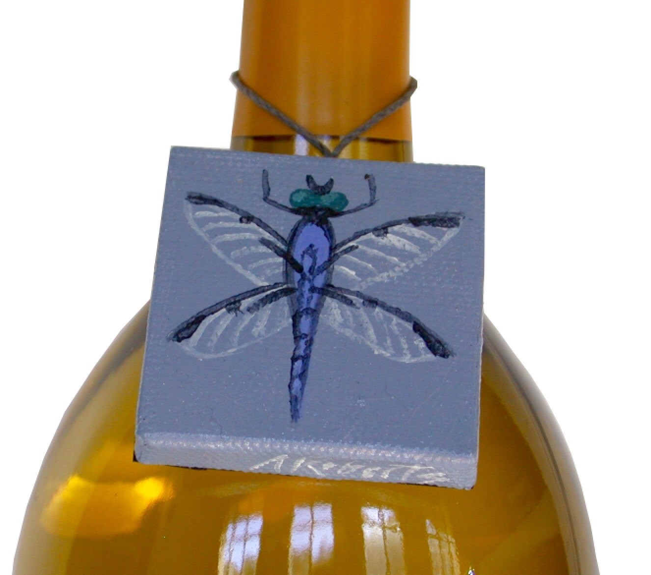 Small Insect Art, Miniature Dragonfly Painting, Slate Blue, Bug Art - Etsy