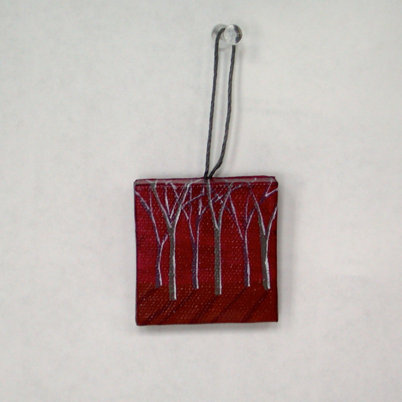 Ruby Red Trees Miniature Landscape Painting Bottle - Etsy