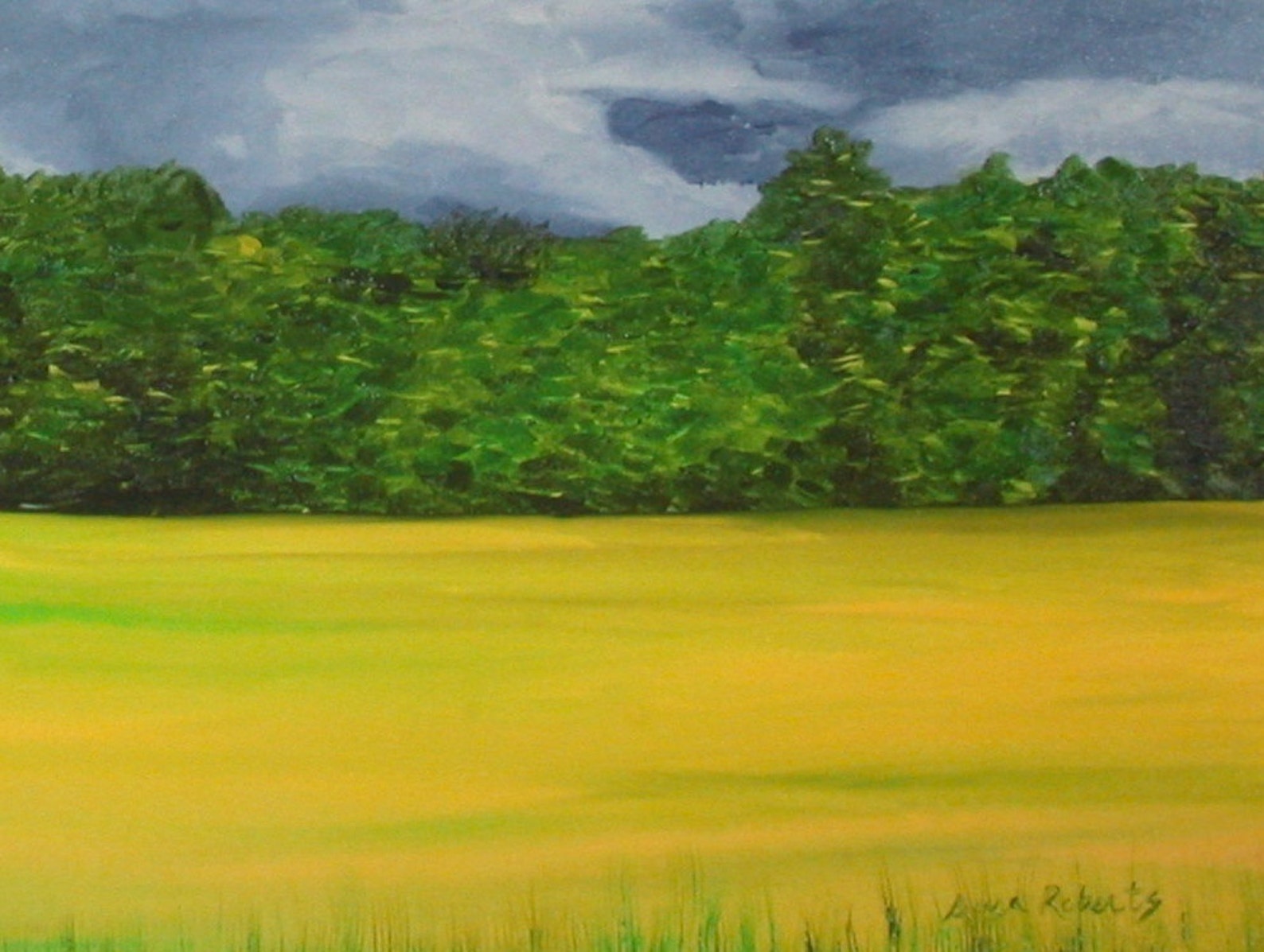 Spring Storm Clouds, Giclee Art Print, Landscape Painting, Cloud Art ...