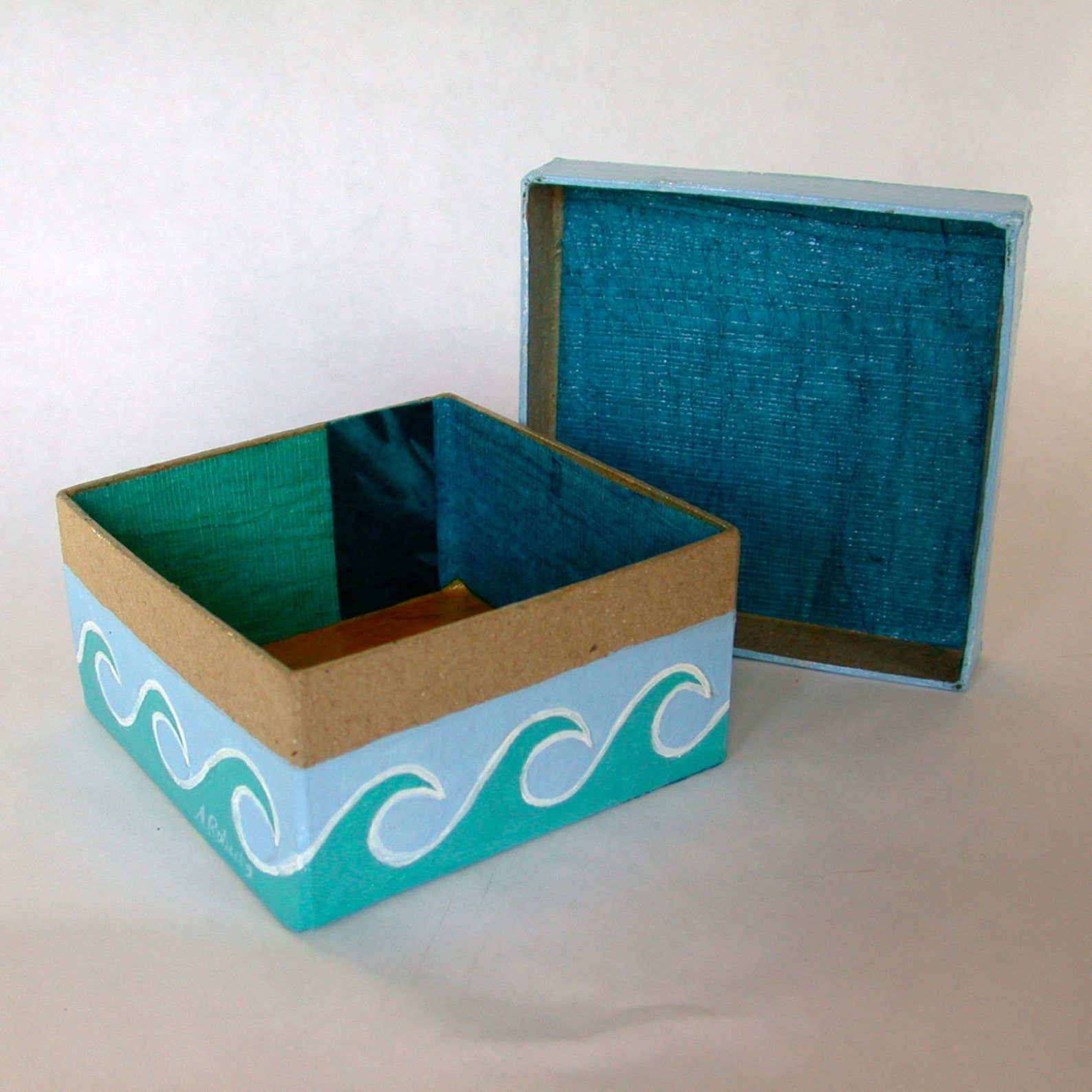 Summer Sun and Sea Decorative Gift Box, Hand Painted Box, Sun Box, Sea ...