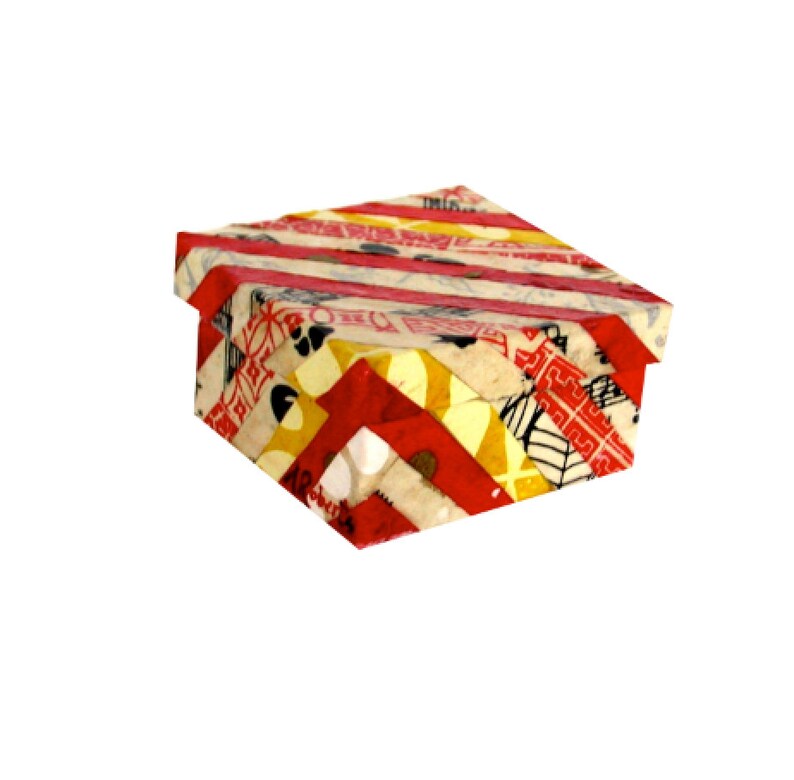 Cherry Red Striped Decorative Jewelry Box, Small Storage, Red Gift Box ...