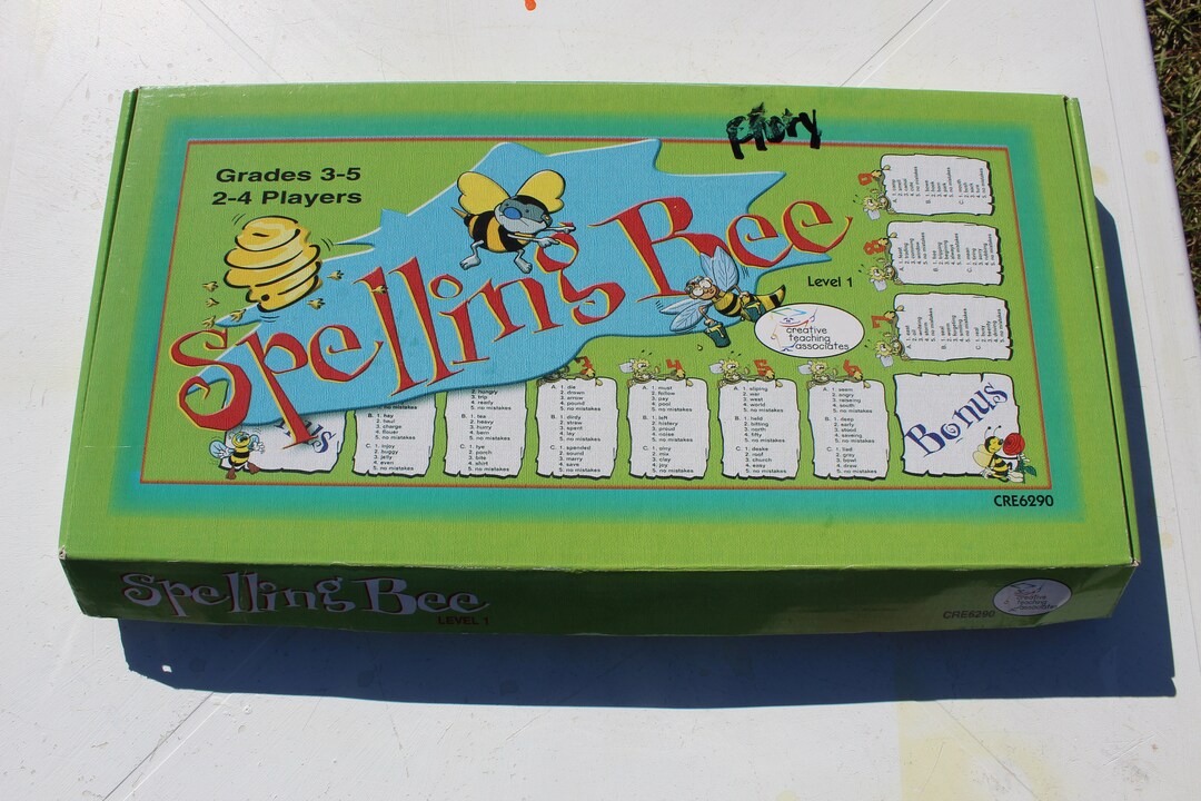 Spelling Bee Level 1 Vintage Game Elementary Game Etsy spelling-bee-level-1-vintage-game-elementary-game-etsy