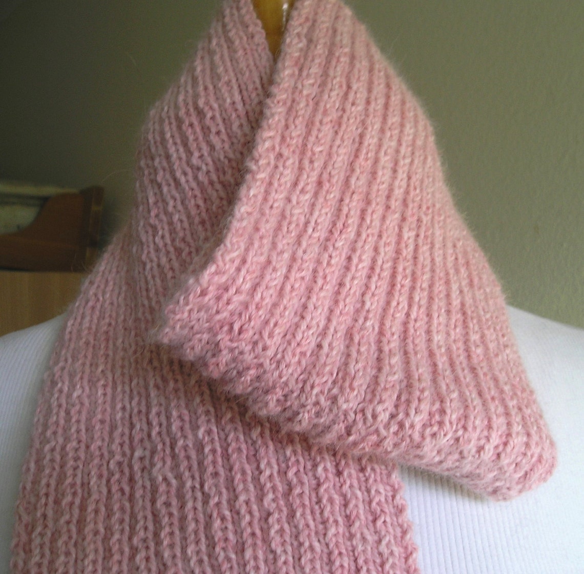 Breast Cancer Ribbin' Scarf -- PDF Pattern -- Knitting - Etsy