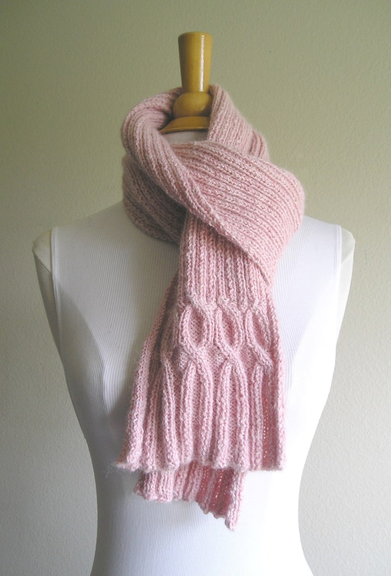 Breast Cancer Ribbin' Scarf -- PDF Pattern -- Knitting - Etsy
