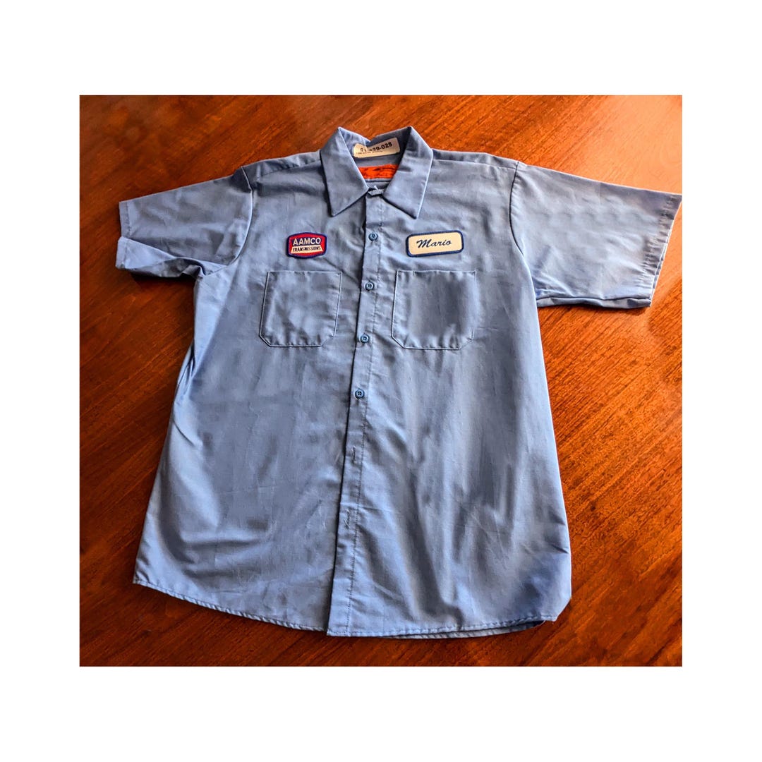 Vintage Aamco Short Sleeve Blue Shirt Men's Size Large - Etsy