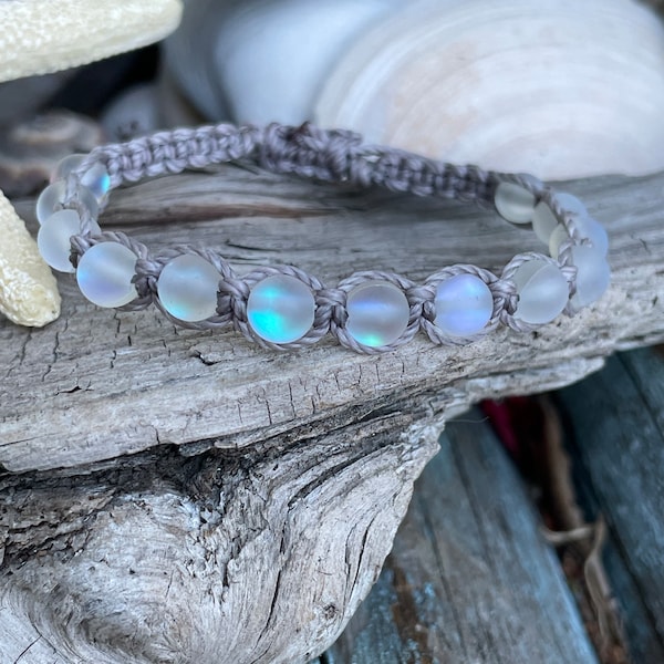 Iridescent Beaded Bracelet - Etsy Iridescent Beaded Bracelet - Etsy