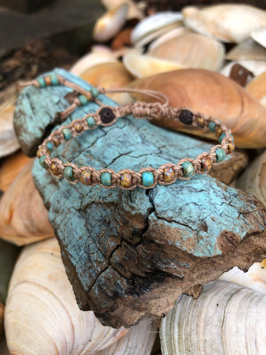 Beaded Boho Macrame Bracelet-skinny Seed Bead Bracelets-stacking ...