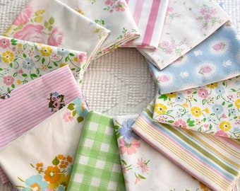 Vintage Sheet Fat Quarter Bundle: Pastel Bundle 4 - Etsy