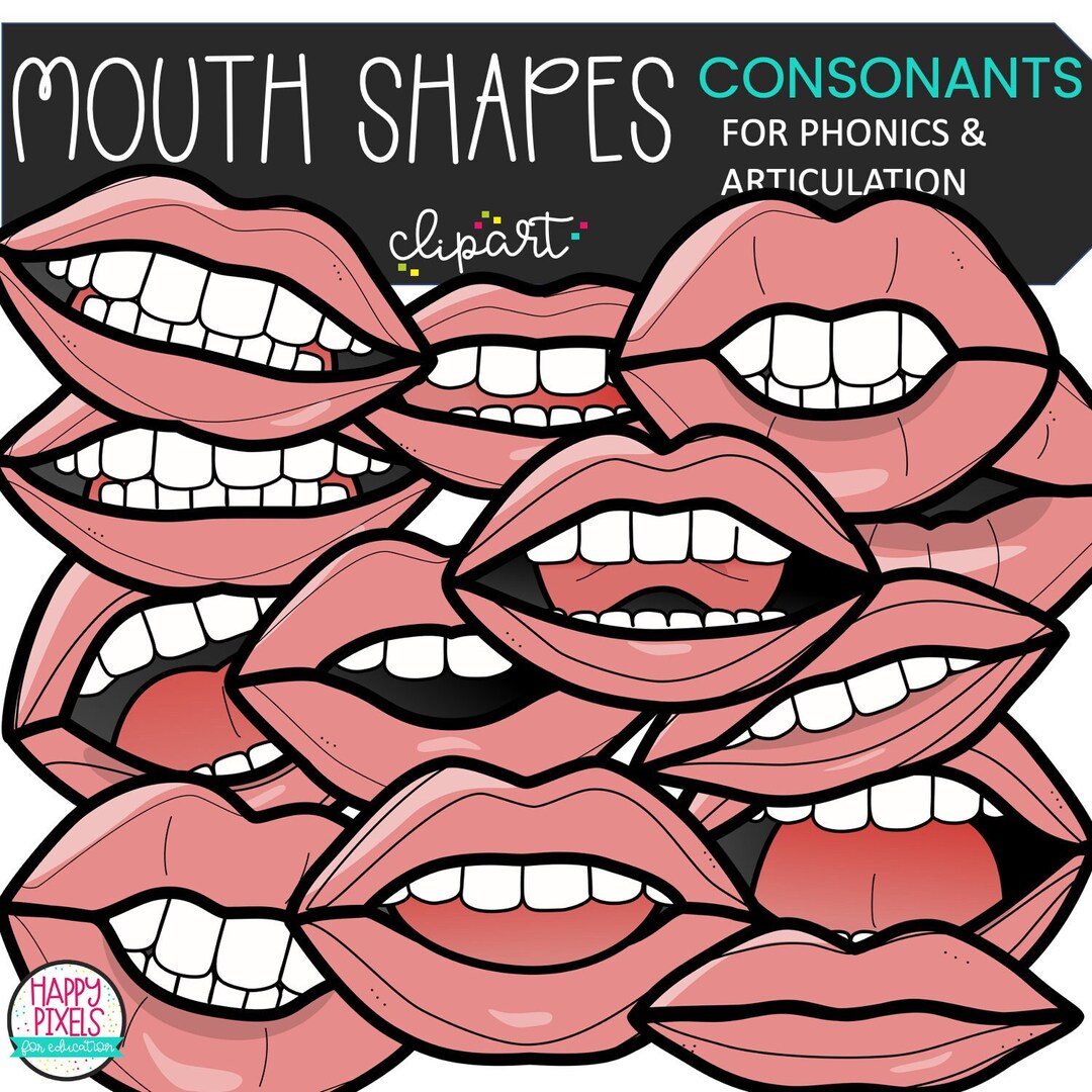 Phonics Mouth Position Mouth Articulation Clipart CONSONANTS - Etsy ...