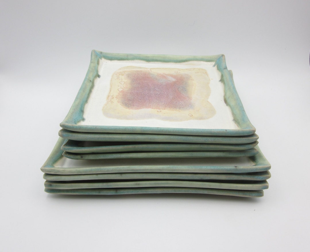 Set of 8 Handmade Ceramic Plates- Nesting Squares: Unicorn - Etsy