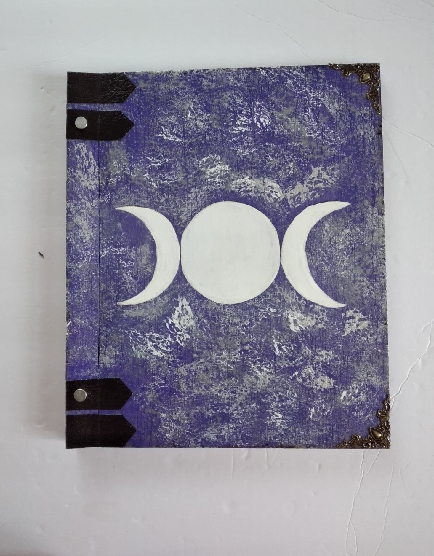 Goddess Metal Moon Spell Witch Pagan Purple Silver Book of - Etsy