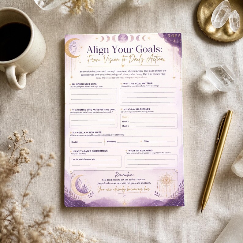 Gratitude Journal, Become Her Manifestation Planner, Vision Board ...