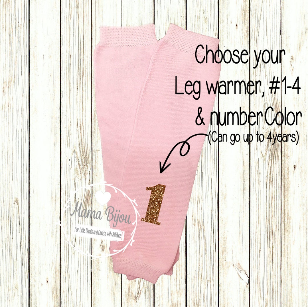 Personalized Birthday Leg Warmers: Glitter Number, Baby Girl Clothing ...