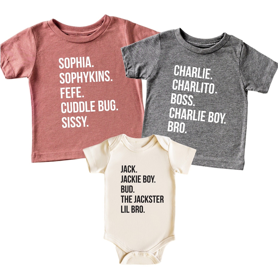 Custom Nickname Family Shirts: Personalized Matching Outfits - Etsy