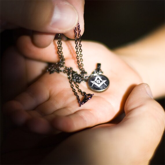 Square and Compasses Typewriter Key Pendant Necklace Charm - Etsy