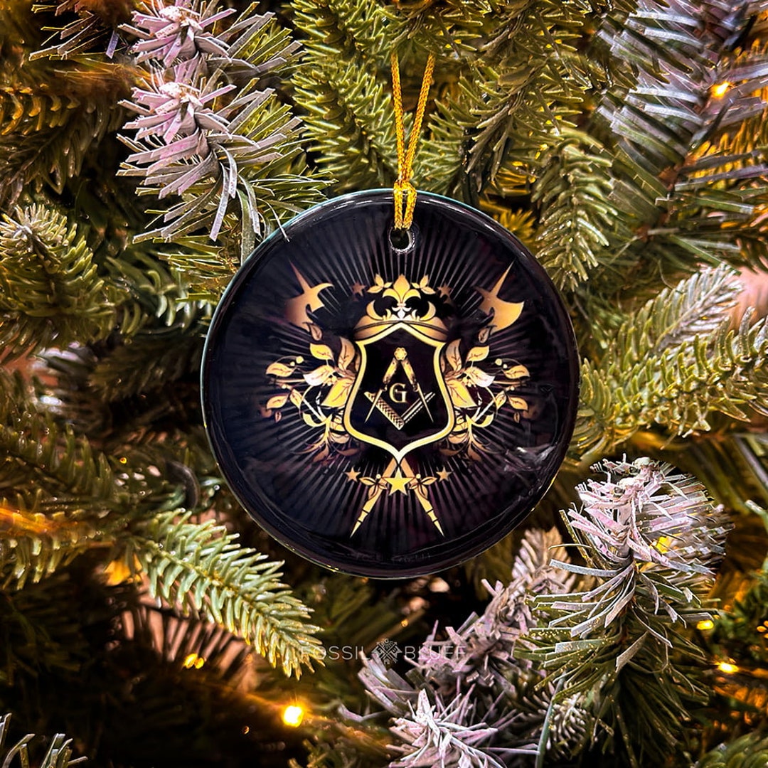 Masonic Shield & Buckler Christmas Ornament - Etsy