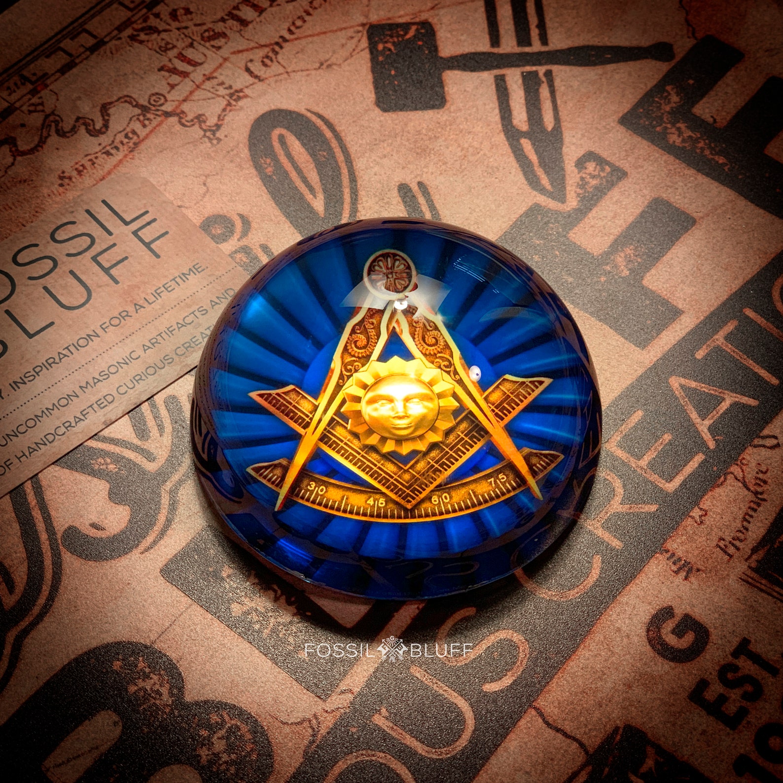 Leaded Crystal Masonic Paperweight - Etsy