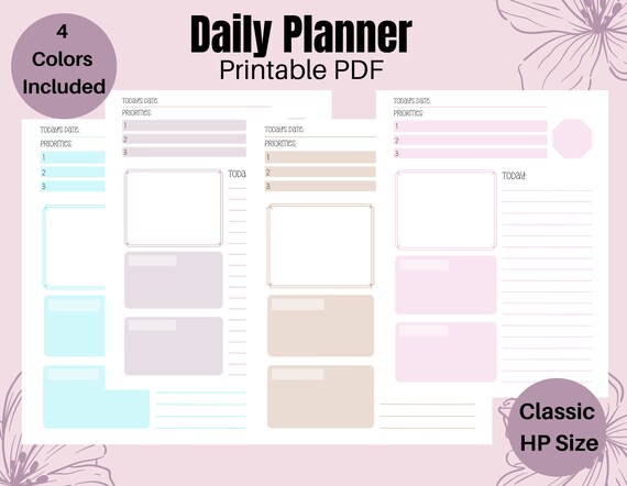 Daily Planner Classic Happy Planner Planner Printable - Etsy