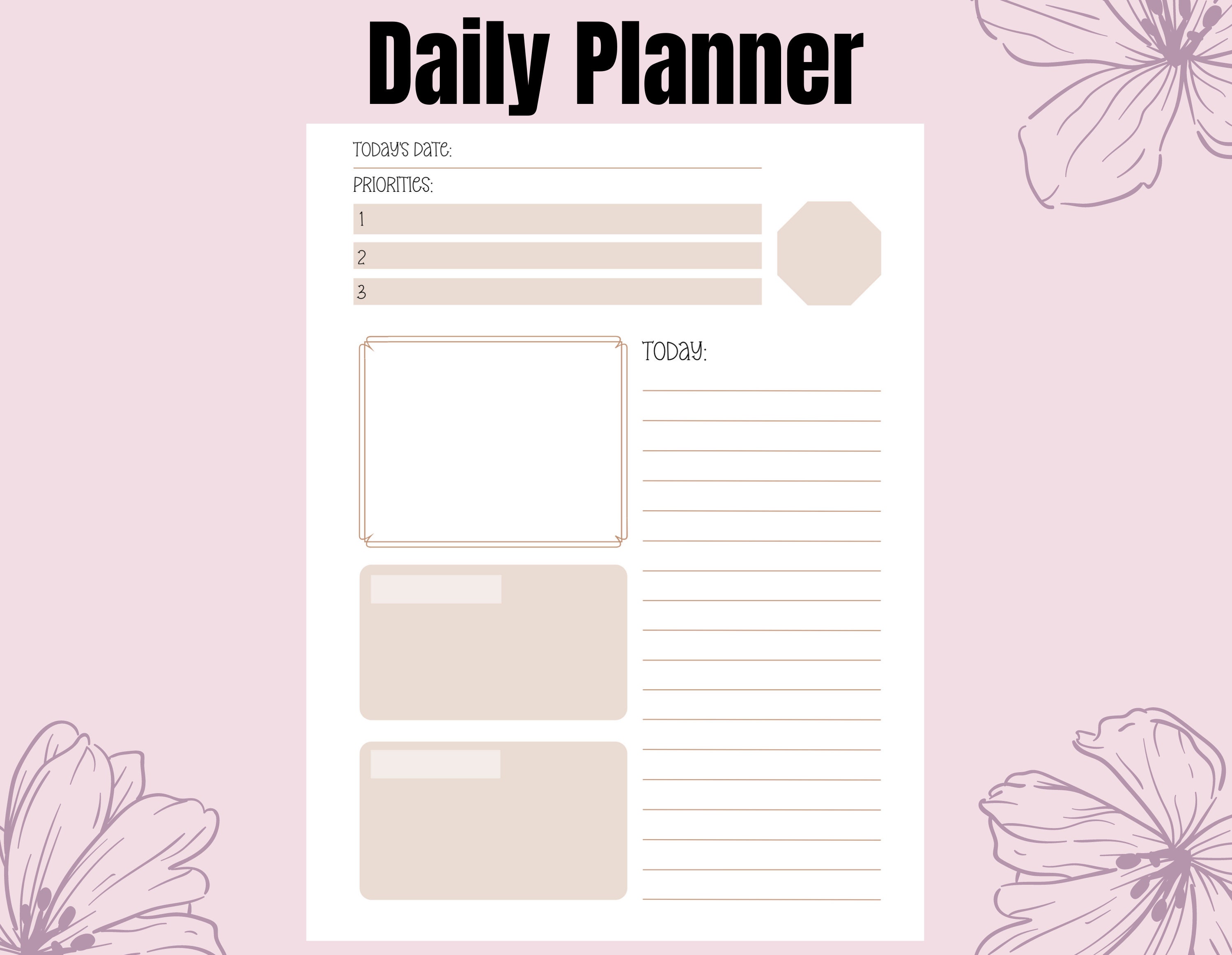 Daily Planner, Classic Happy Planner, Planner Printable, Digital ...