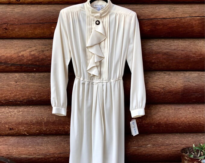 Vintage W/ TAGS Cream Colored Secretary Dress Like NEW Designer Hana ...