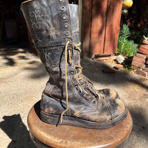 1950s RARE Vintage Motorcycle Boots Lace Up Knee High Mens | Etsy