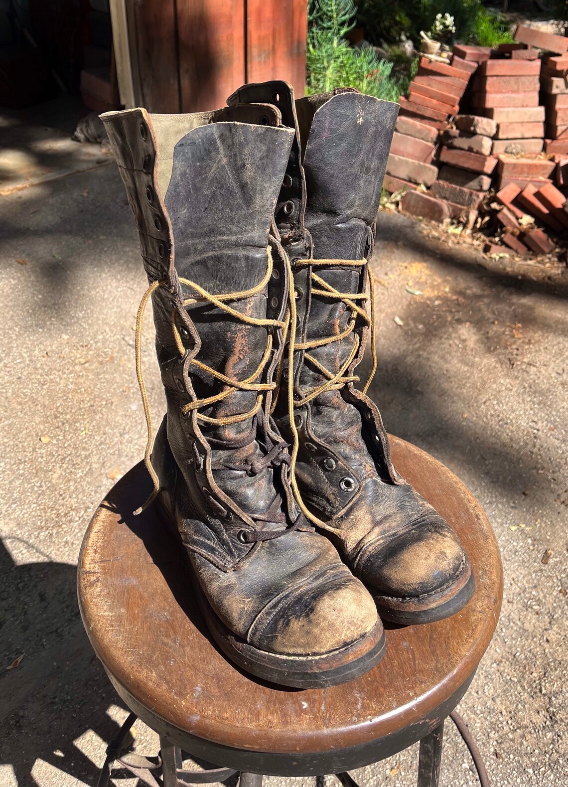1950s RARE Vintage Motorcycle Boots Lace Up Knee High Mens | Etsy