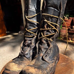 1950s RARE Vintage Motorcycle Boots Lace Up Knee High Mens | Etsy
