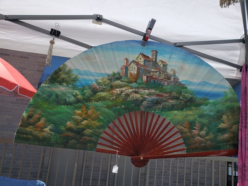 Hand Painted Vintage Wall Fan - Etsy
