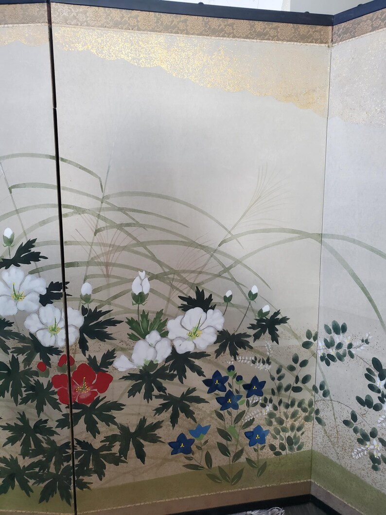 Large Vintage Japanese Table Top Screen - Etsy
