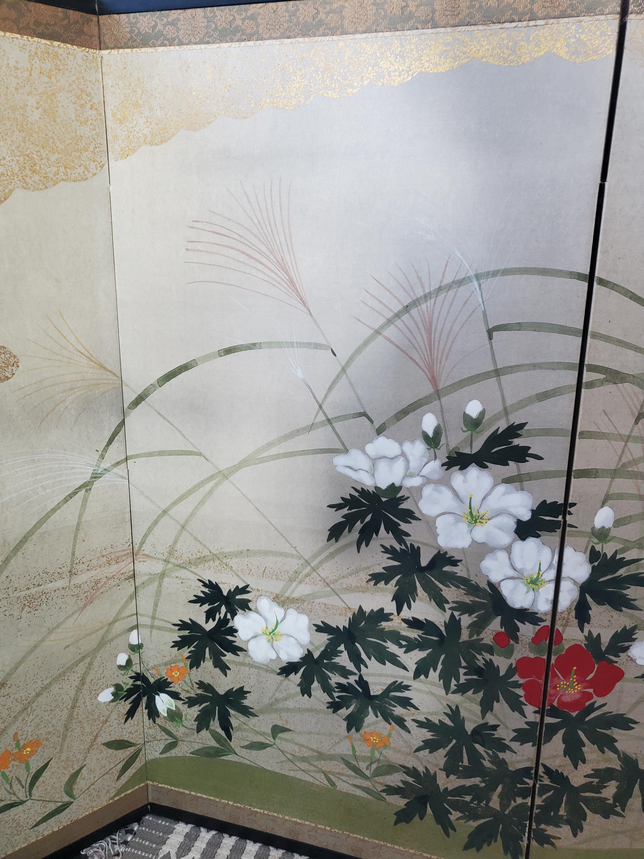 Large Vintage Japanese Table Top Screen - Etsy