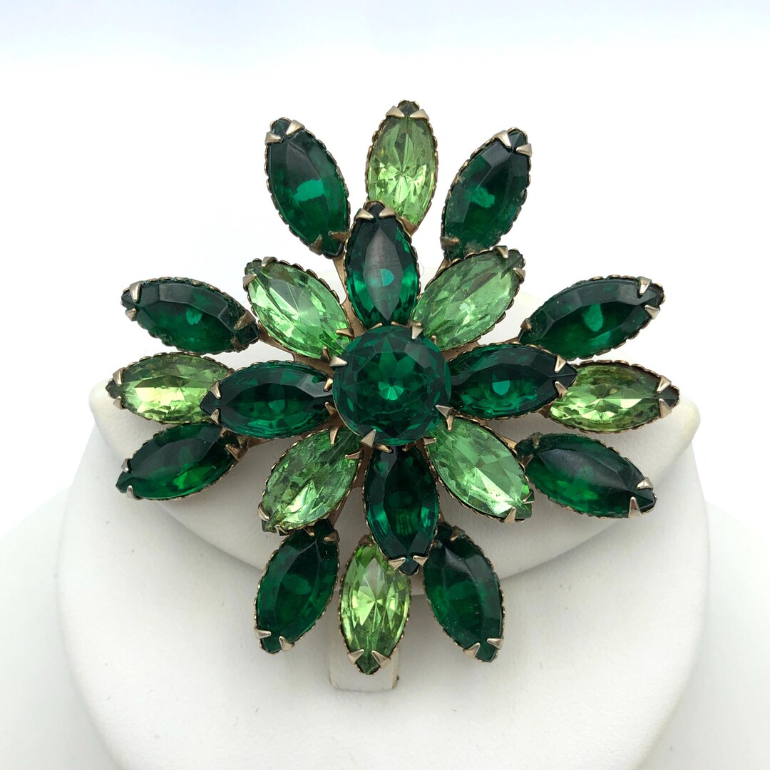 Two Tone Green Brooch, 2.5 Rivet and Swedge - Etsy