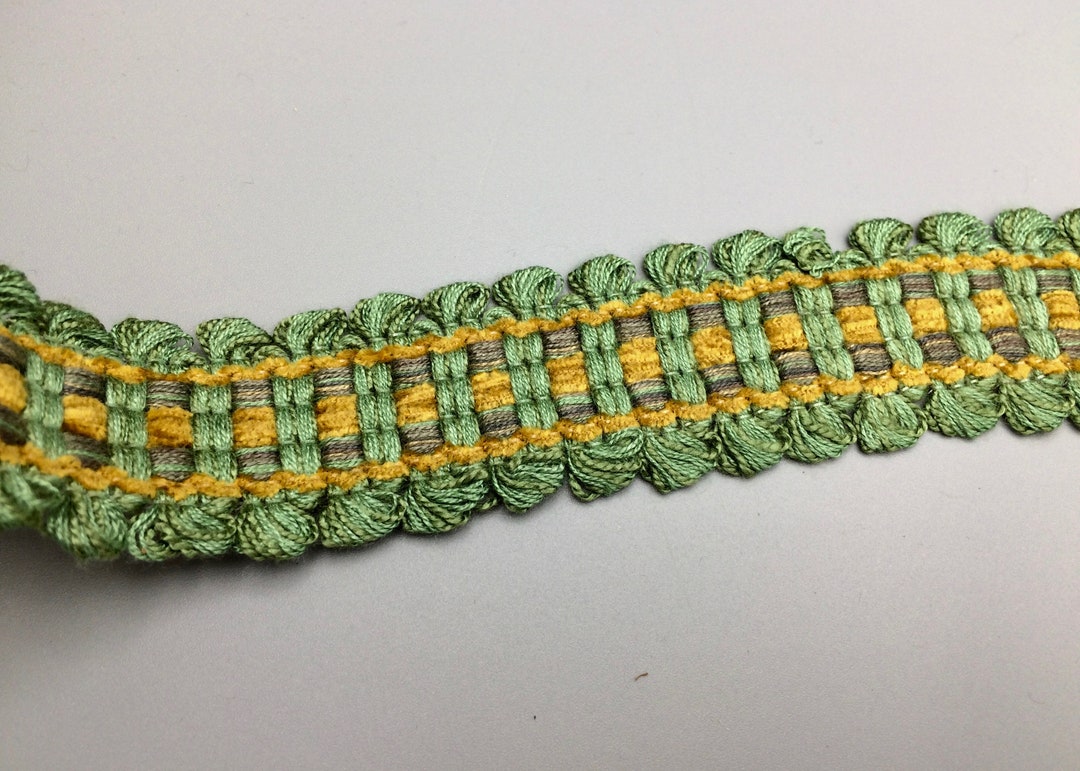 Green and Yellow Gimp Braid 1.25 Wide, by the Yard - Etsy