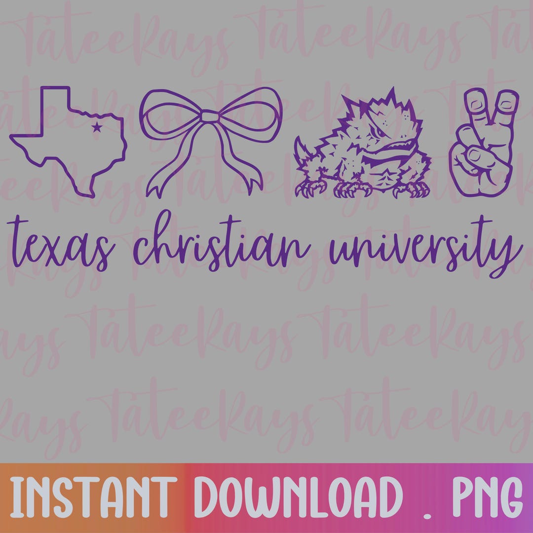 Texas Christian University Bow Texas TCU Riff Ram Horned Frog Png Svg ...