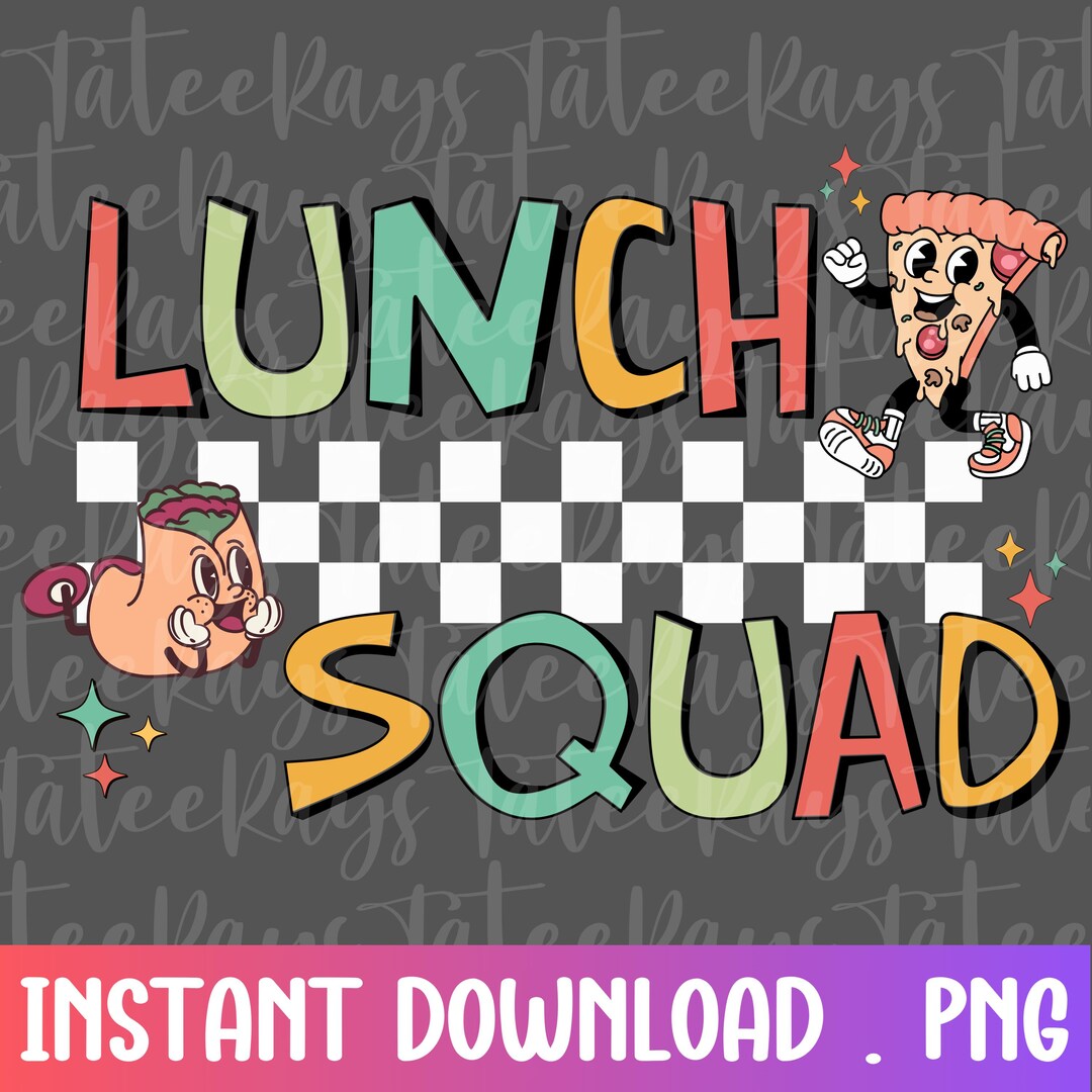 Lunch Lady Squad Cafeteria School Retro Png - Etsy