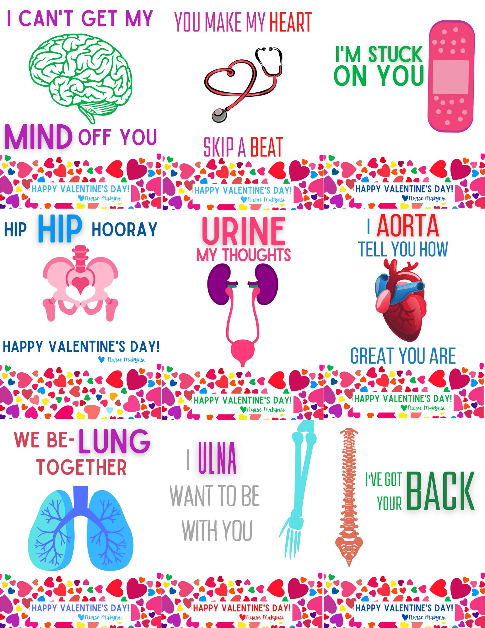 Medical Valentines - CUSTOMIZABLE - Etsy