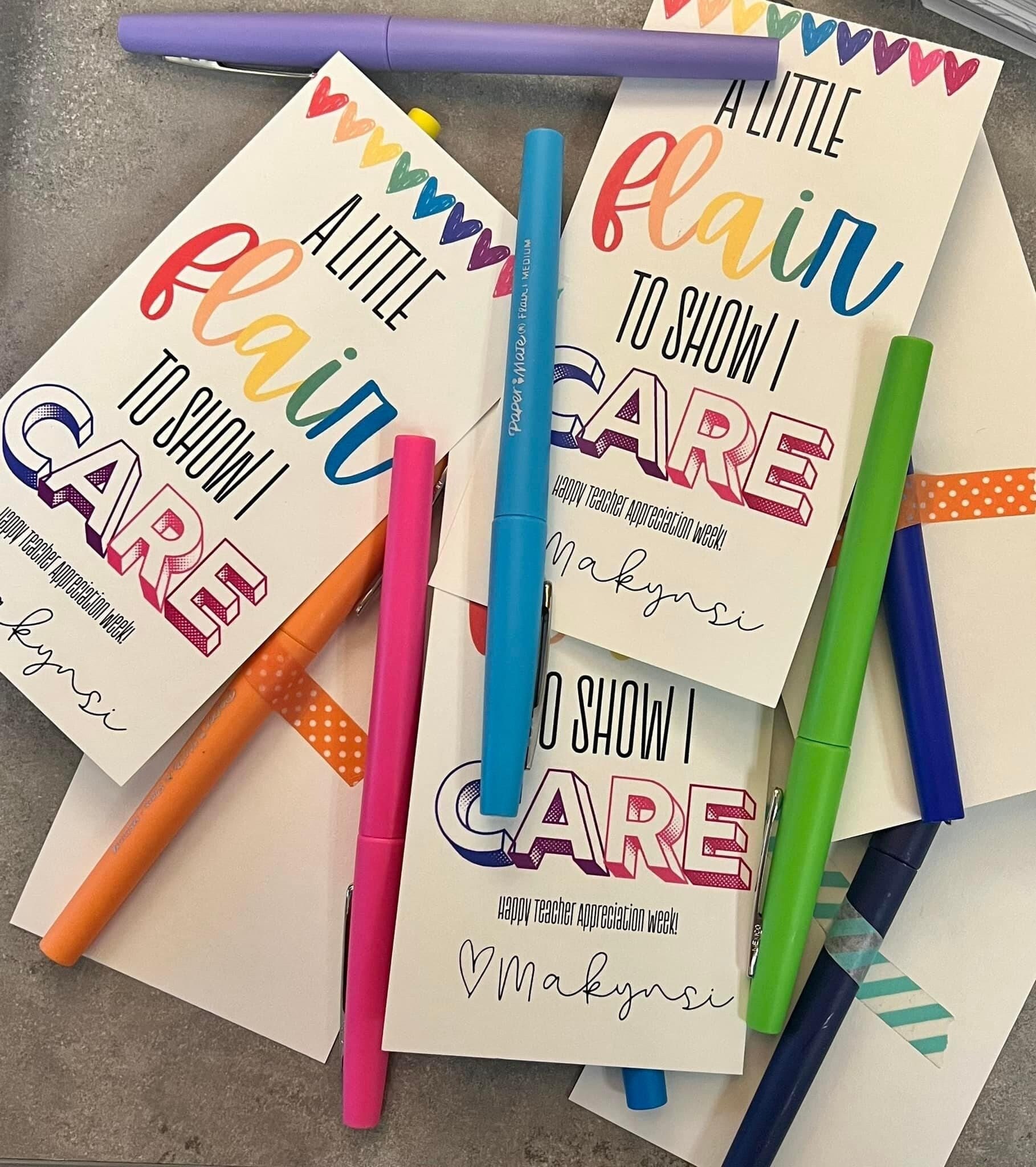 A Little Flair to Show I Care Gift Tags - Etsy