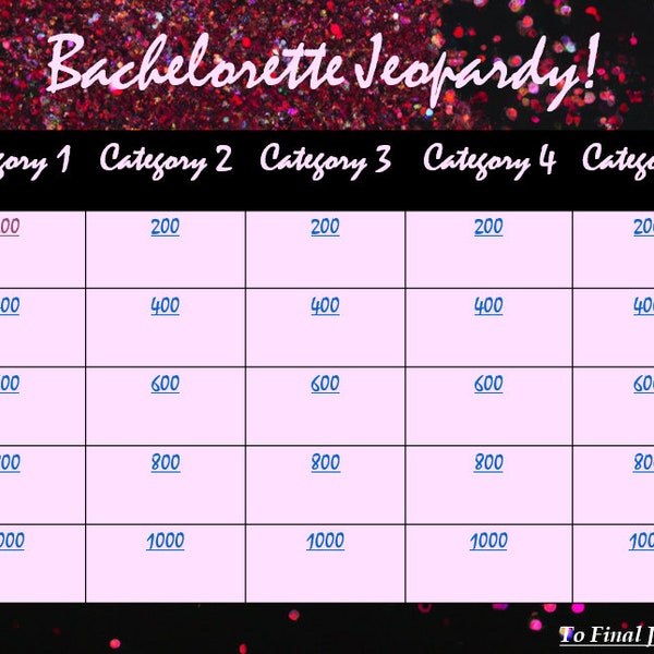 Bachelorette Jeopardy Template Etsy Ireland
