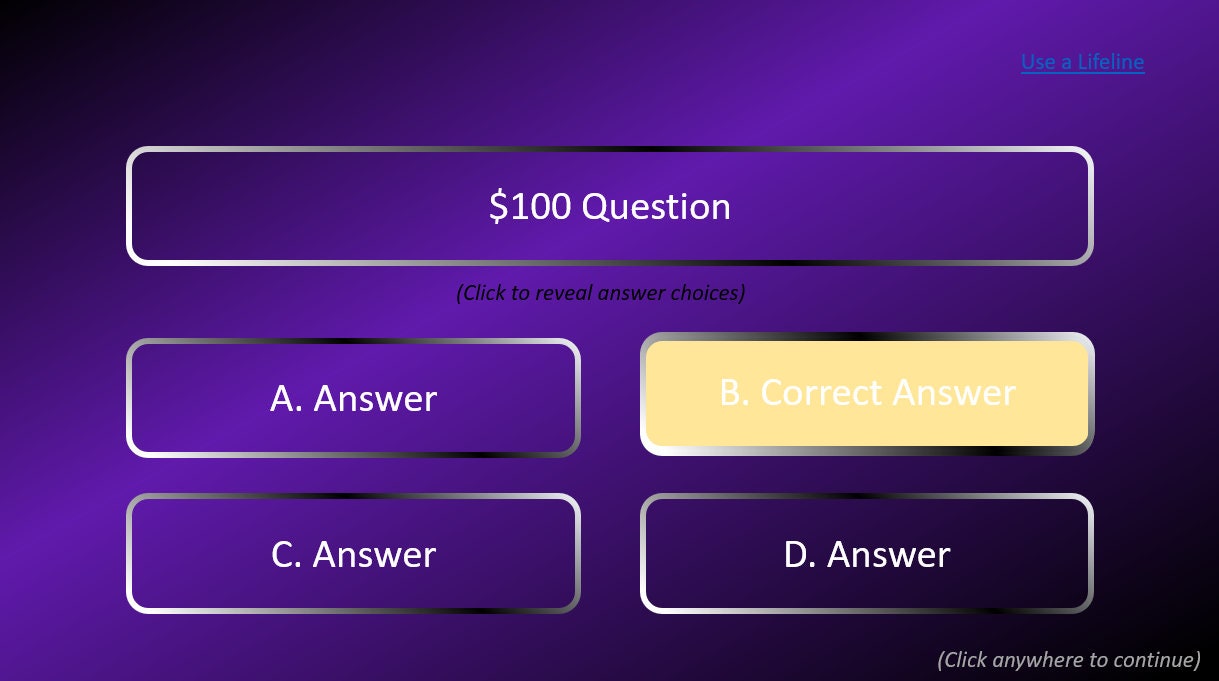 Who Wants To Be A Millionaire Template Powerpoint With Sound