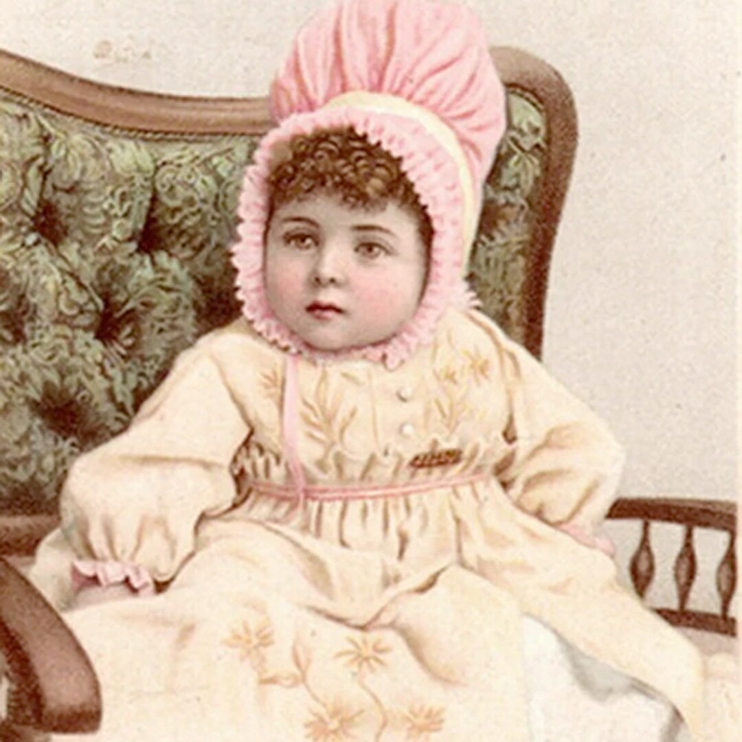 Oak Leaf Soap Baby With A Pink Bonnet Original Antique Victorian Trade ...