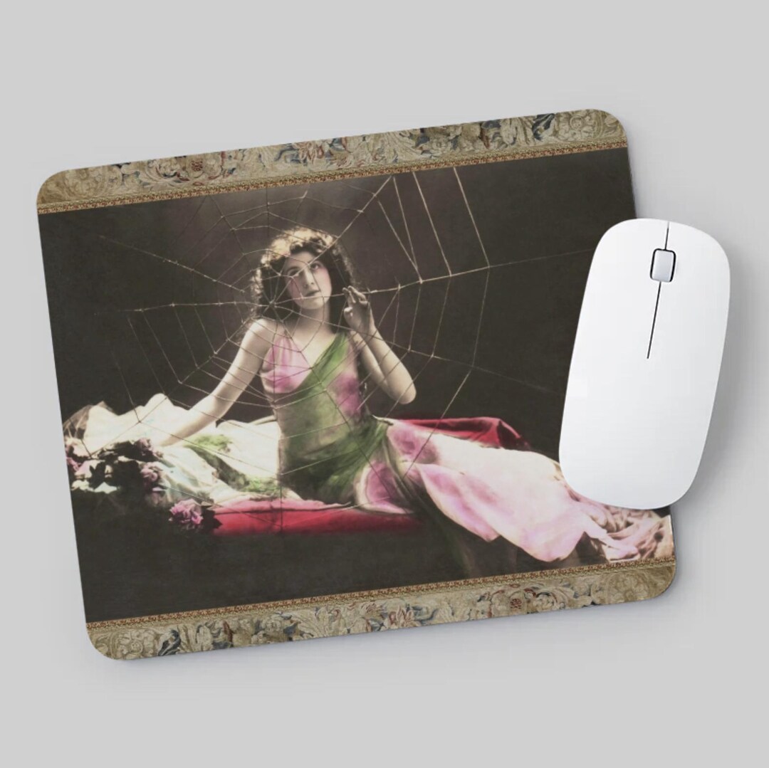 Fantasy Spider Web Lady Vintage Image Custom Mouse Pad - Etsy