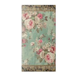 Shabby Pink Roses Custom Cotton Back Hand or Bath Towel - Etsy