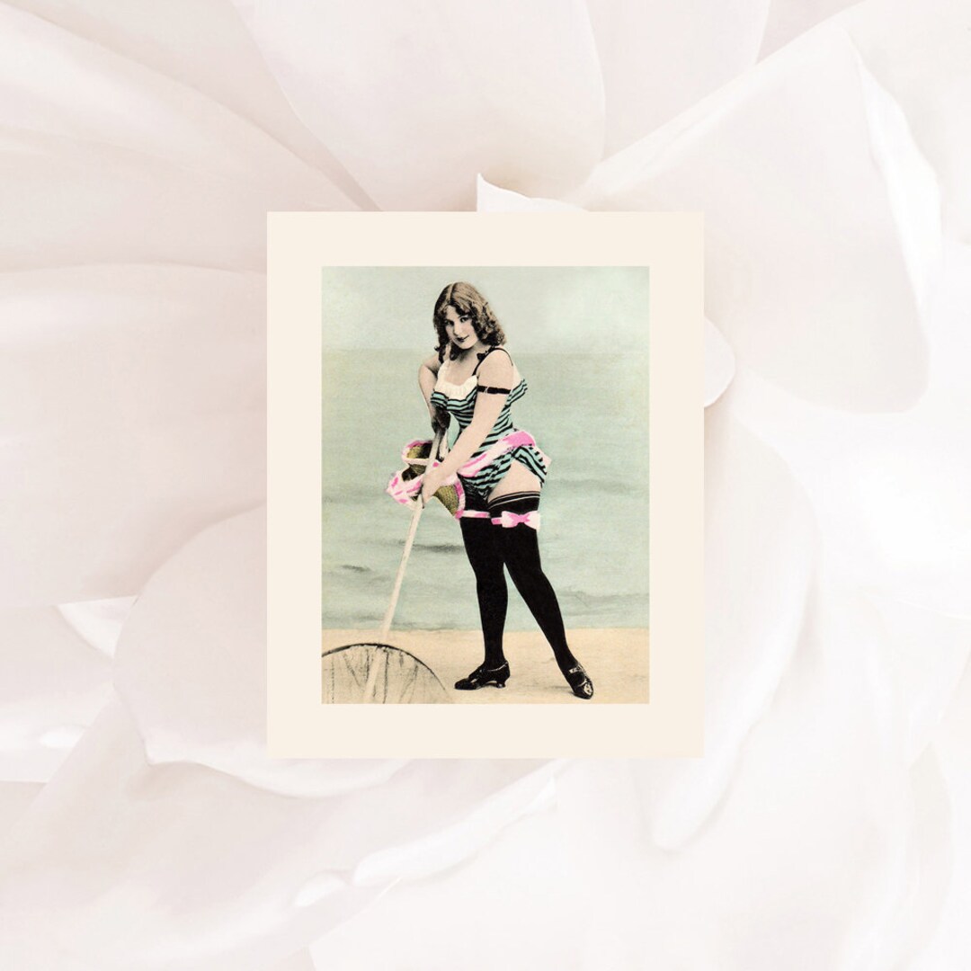 Bathing Beauty Vintage Image Poster Print Paper Or Foam Board Etsy