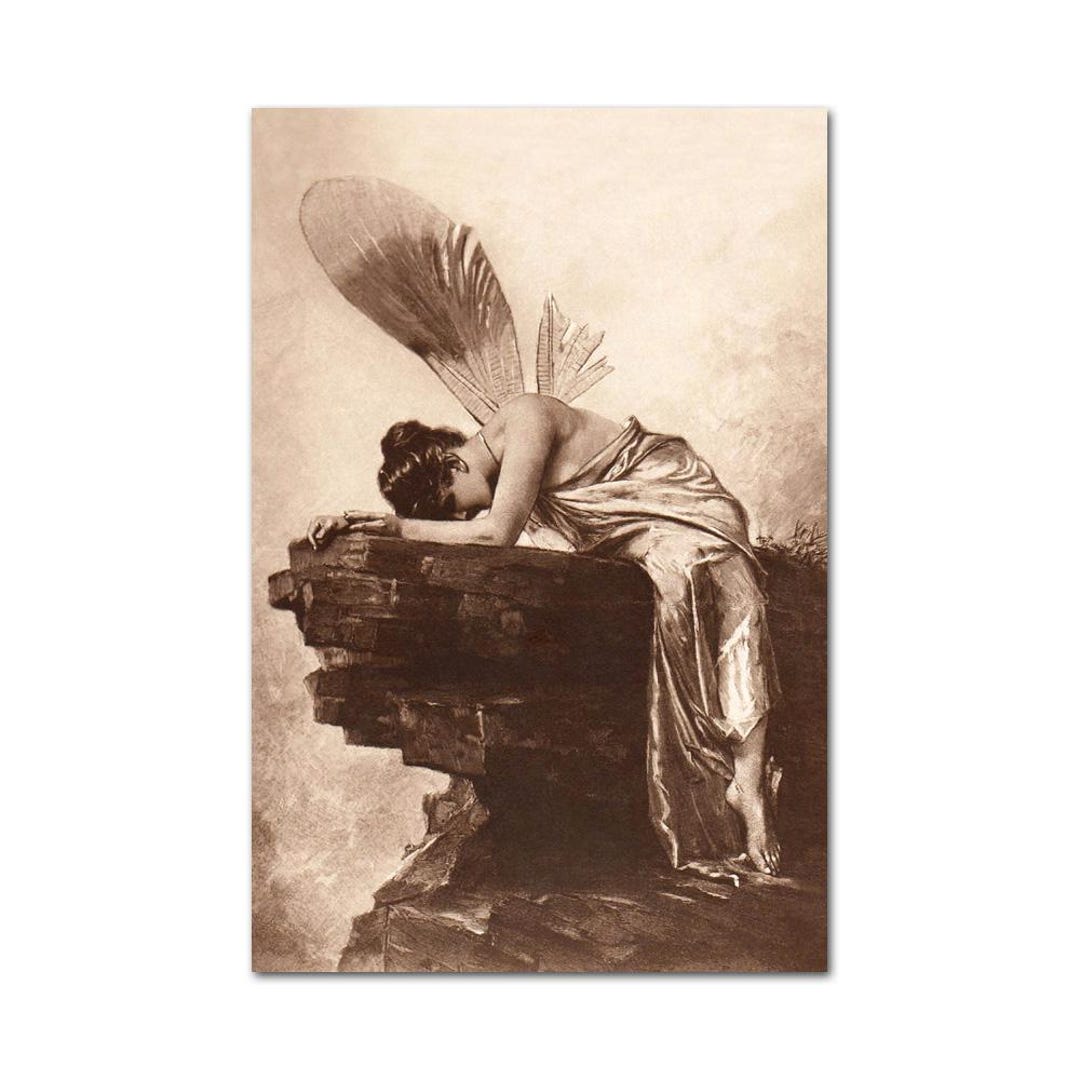 Broken Wing Fairy Vintage Image 4x6 Print - Etsy