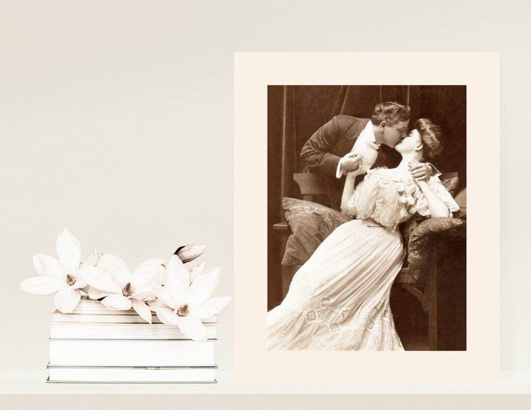 Romantic Couple Vintage Image Poster Print Paper or Foam Board - Etsy