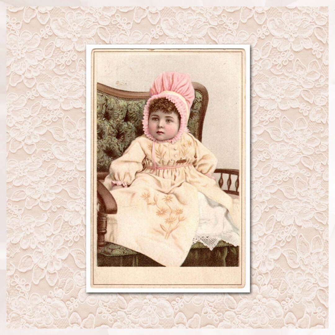 Oak Leaf Soap Baby With A Pink Bonnet Original Antique Victorian Trade ...